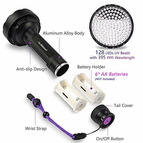 Blacklight Flashlight128 Led Uv Flashlights Upgraded Bright Ultraviolet ...