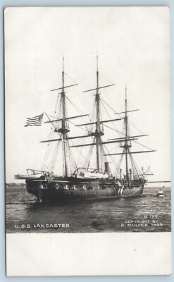 Postcard USS Lancaster RPPC E Muller Real Photo Pre 1907 V10 | eBay