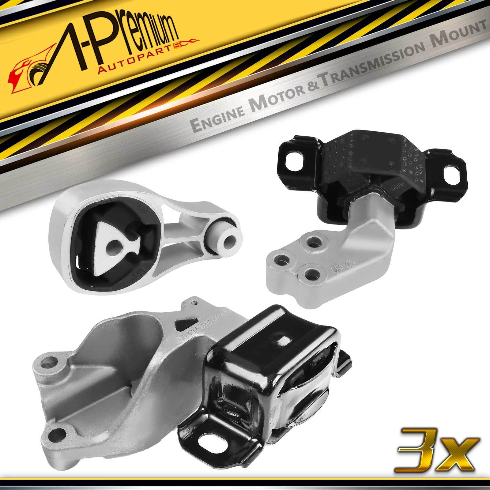 3x Engine Motor & Transmission Mount for Smart Fortwo 2008-2015 1.0L ...