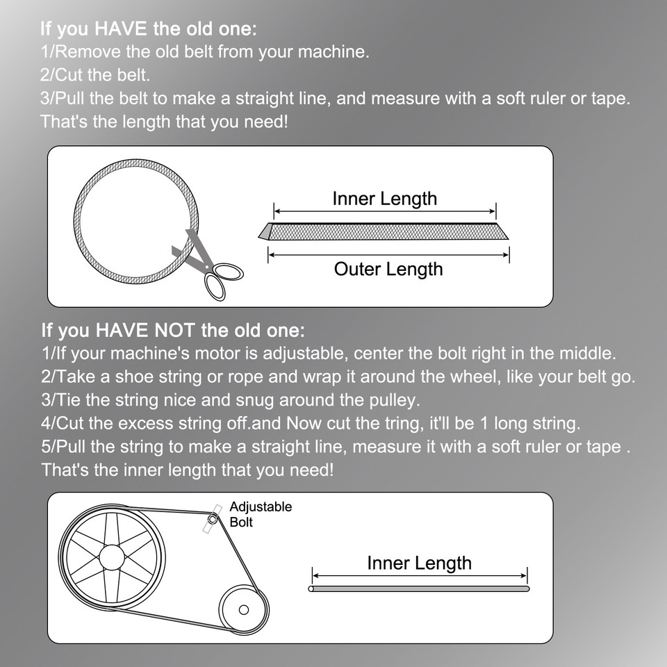 2 Pcs BX76 EPDM V-Belt, Cogged Rubber V Belt x 76" Inside Circumference ...
