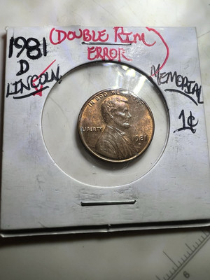 1981 Lincoln penny double rim Error | eBay