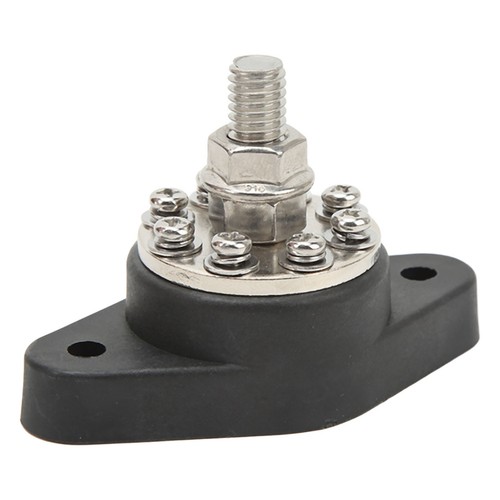 3/8in Black M10 Single Stud Power Distribution Terminal 12V 48V 160A ...