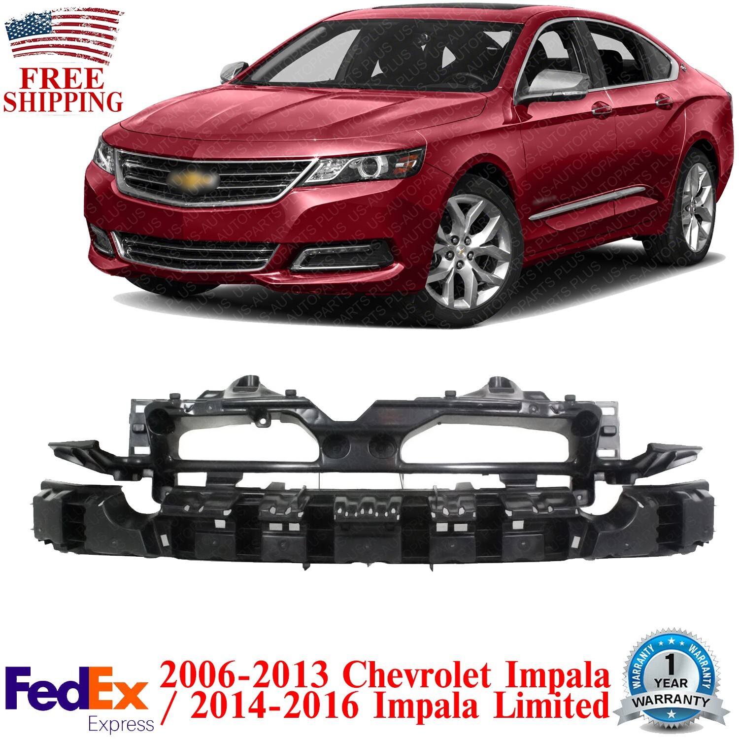 Front Bumper Absorber Impact For 2006-2013 Chevy Impala / 2014-16 Impala Limited | eBay