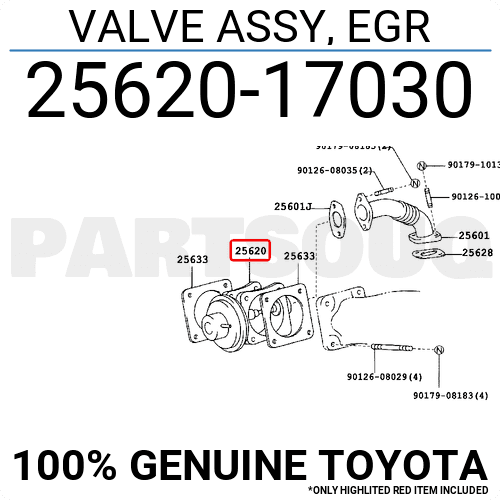 2562017030 Genuine Toyota VALVE ASSY, EGR 25620-17030 | eBay