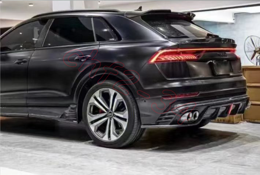 For Audi Q8 SQ8 2019-23 Real Carbon Fiber Rear Tail Trunk Spoiler Wing ...