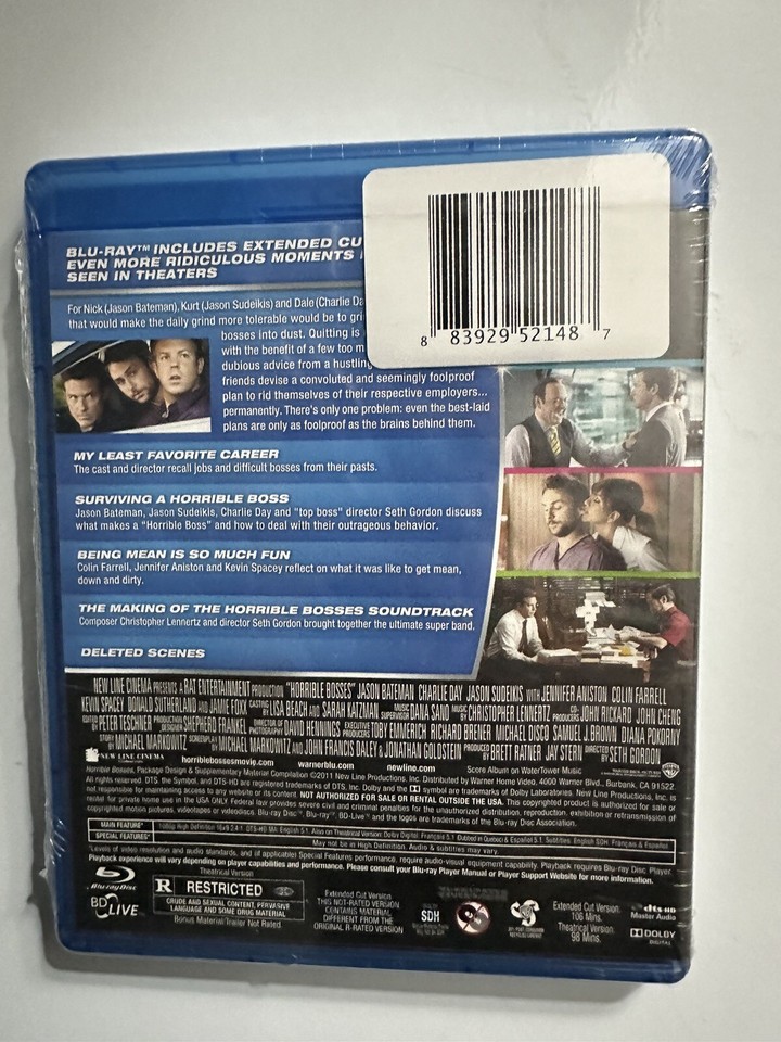 Horrible Bosses (Totally Inappropriate Edition) [New Blu-ray] Ac-3 ...
