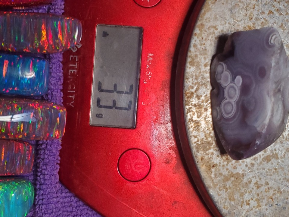 Polished 70s Laguna Bullseye Banded Agate Nodule Ojo Mexico Chihuahua ...