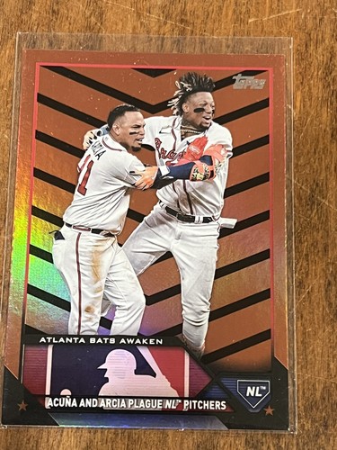 2023 Topps Update Atlanta Bats Awaken Orange Black Atlanta Braves # ...