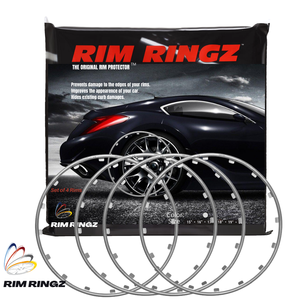 Alloy Wheel/Rim Trim Protector @RIM RINGZ 16" Silver Set of 4 prevent ...