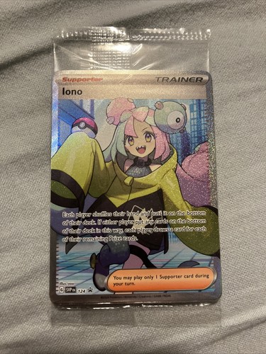 Pokemon Iono SVP124 FA promo w/3x Stamped Premium Tournament SEALED ...