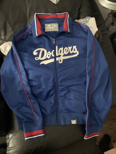Los Angeles Dodgers Nike Baseball Track Jacket Mens XL Blue Full Zip ...