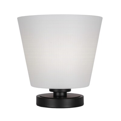 Toltec Luna Accent Table Lamp, Matte Black, 10" White Matrix Glass - 51 ...