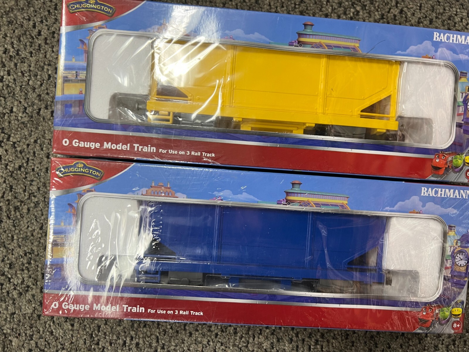 Bachmann 48004 48005 O Scale Chuggington Hopper Car Yellow and Blue | eBay