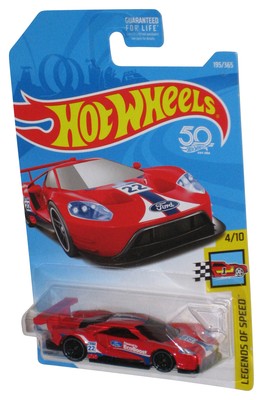 Hot Wheels Legends of Speed 4/10 (2017) Red 2016 Ford GT Race Toy Car ...