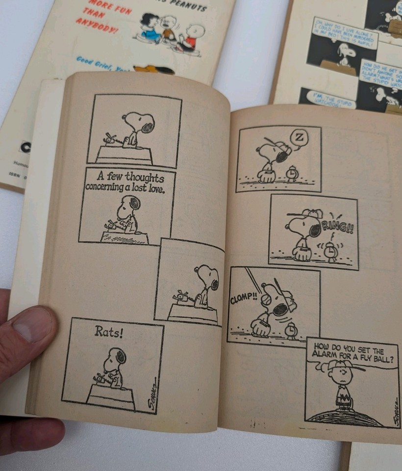 5 x Vintage peanuts Charlie Brown & Snoopy by Charles M. Schulz Book ...