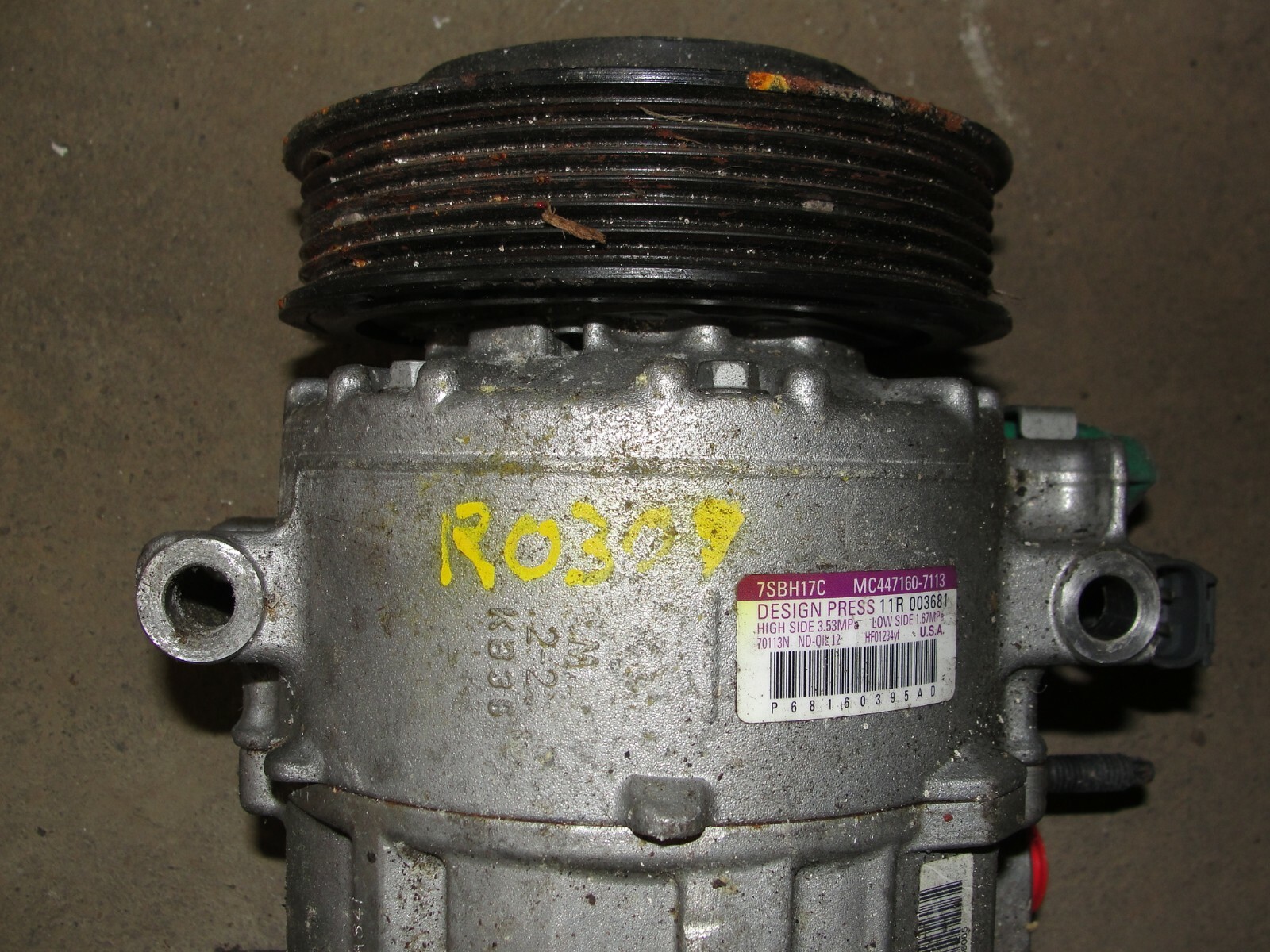 2014-19 Dodge Charger,Challenger,Chrysler 300,3.6,V6,AC compressor ...