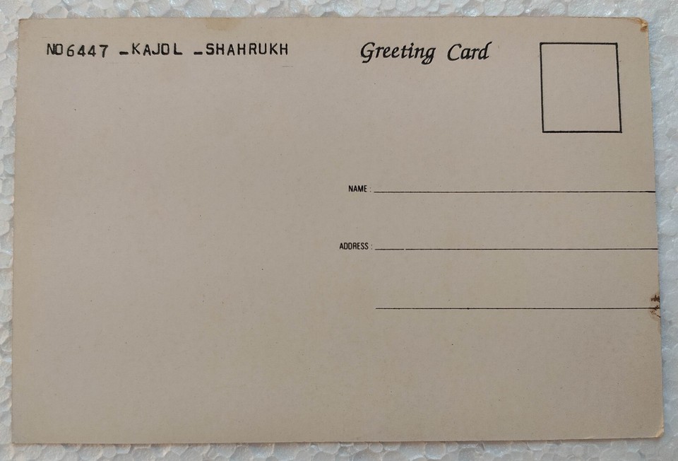 Bollywood Actor Kajol Devgan Shah Rukh Khan Shahrukh Khan Postcard Post ...