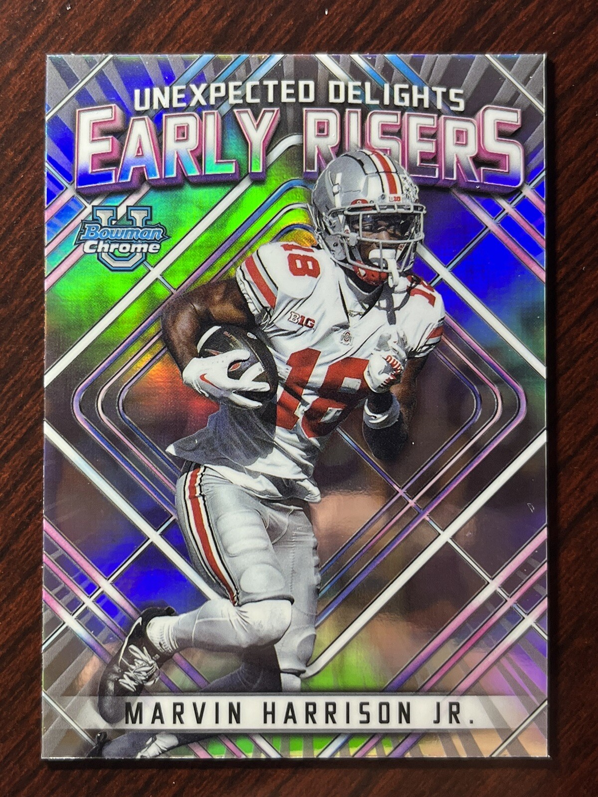 2023 Bowman Chrome U Marvin Harrison Jr Early Risers Insert Refractor ...