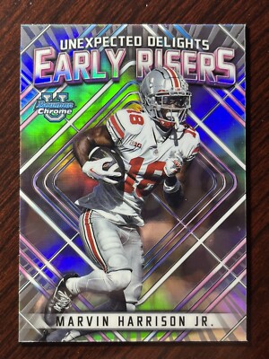 2023 Bowman Chrome U Marvin Harrison Jr Early Risers Insert Refractor ...