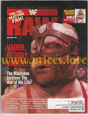 WWF RAW Wrestling Magazine May/June 1997 Vader Sable POSTER WWE Terry ...