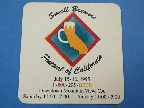 Beer BREWERS Coaster ~ SMALL BREWERS FESTIVAL of Mountain View ...