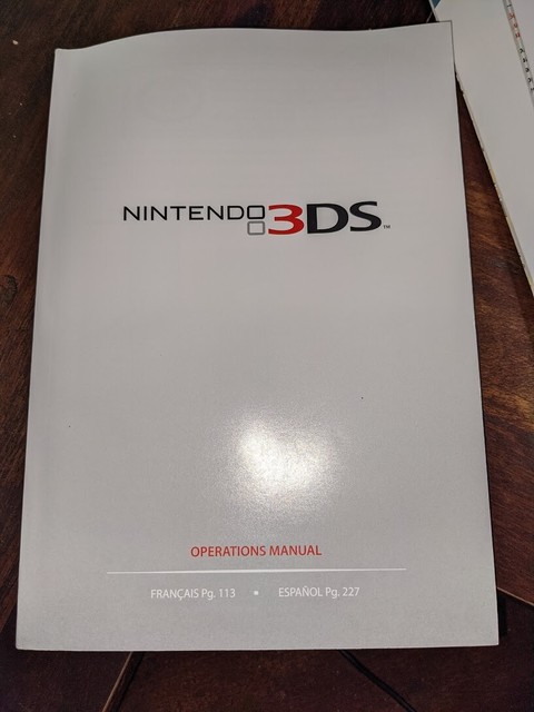 Nintendo 3DS operations Manual Only | eBay