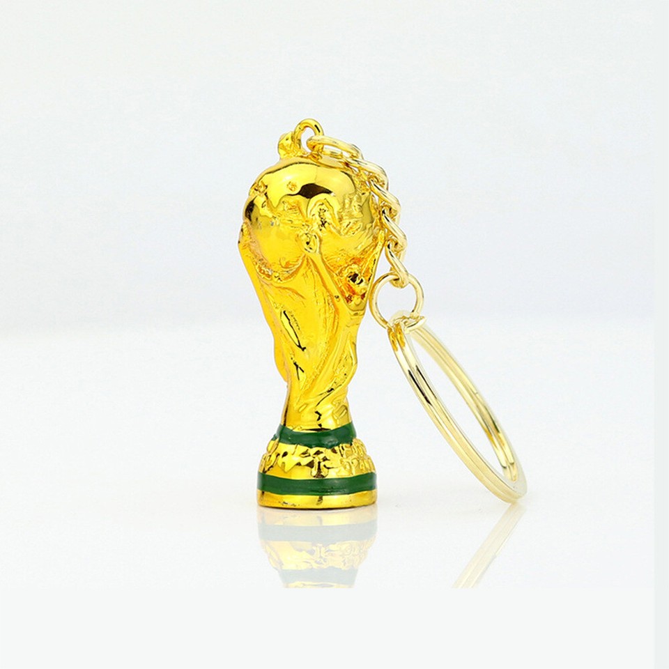 4pcs Mini Keychain Ring Resin Replica Trophy Football Soccer Sport ...
