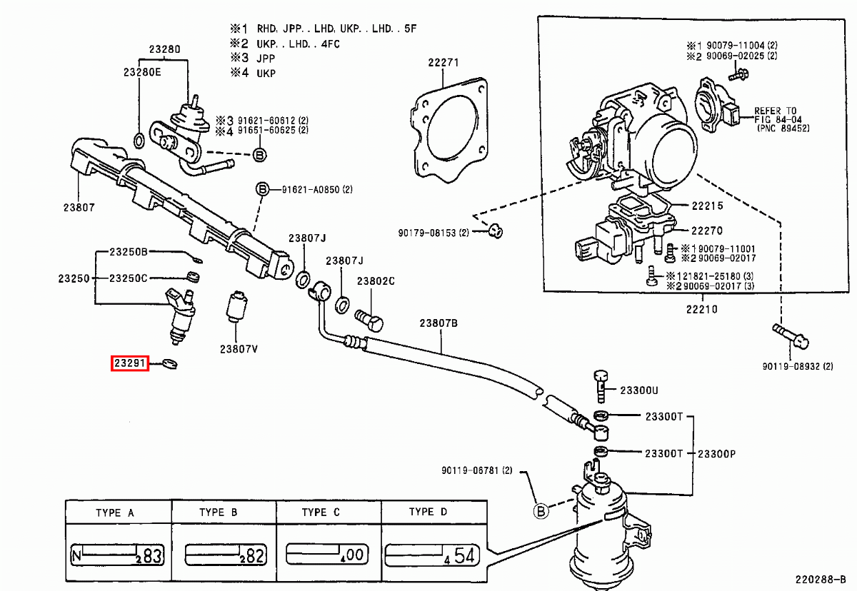 Genuine Celica Supra RA65 RA64 2.4 Injector Nozzle Vibration Insulator ...
