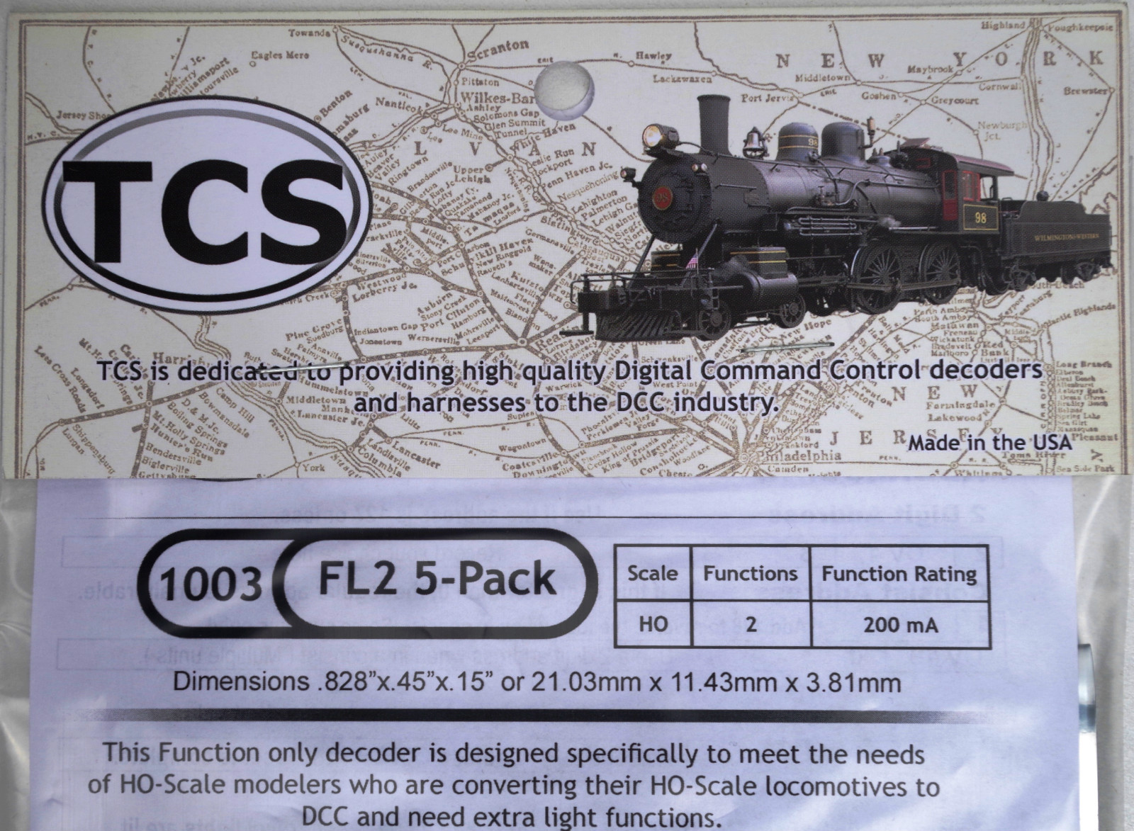 DCC decoder TCS FL2, Function Only,2 lighting functions - 5 Pack | eBay