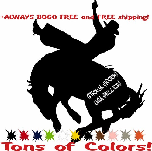 Pro Rodeo Saddle Bronc Rider Cowboy Vinyl Decal Sticker for Car Window ...