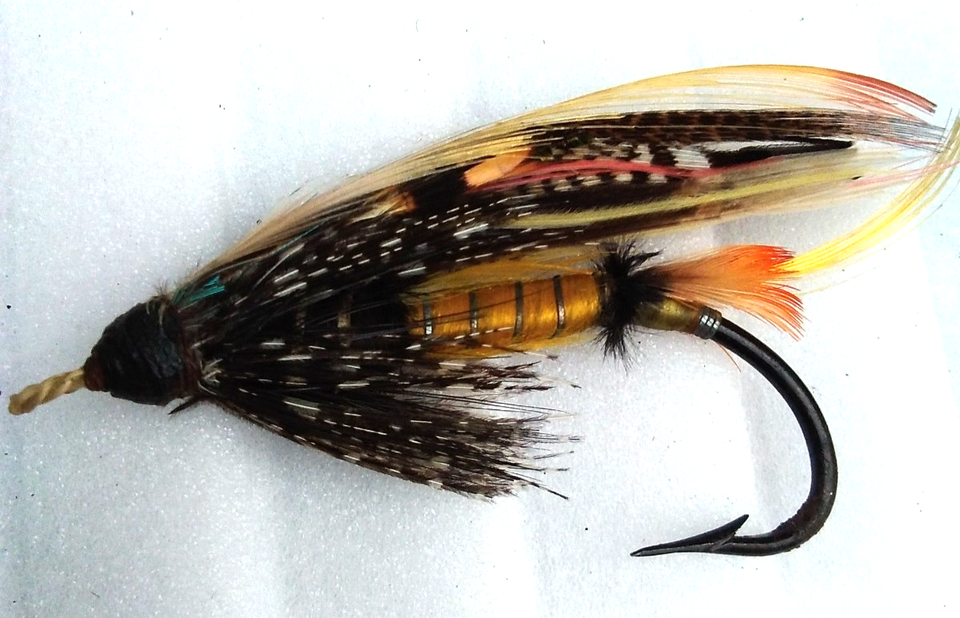 Vintage "Jock Scott" Gut Eye Salmon Fly Size 1/0 | eBay UK