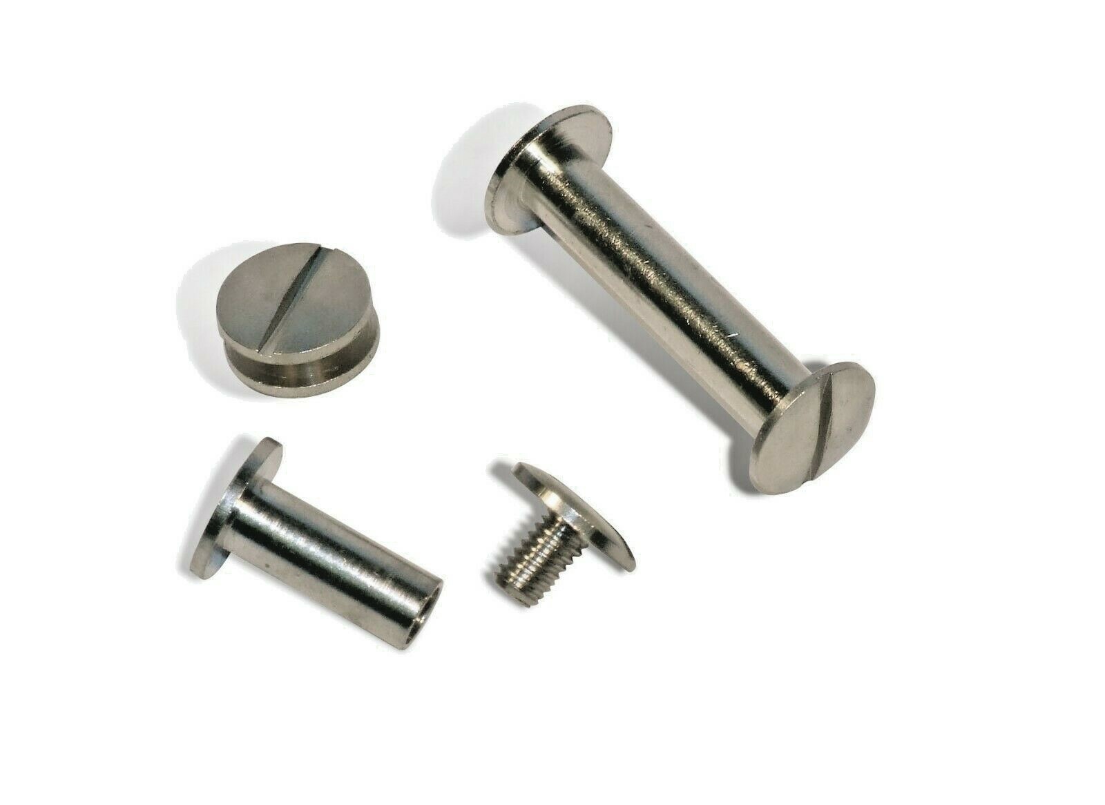 CLEARANCE - Binding Screws, Chicago Interscrews, Brass or Nickel - 2mm ...