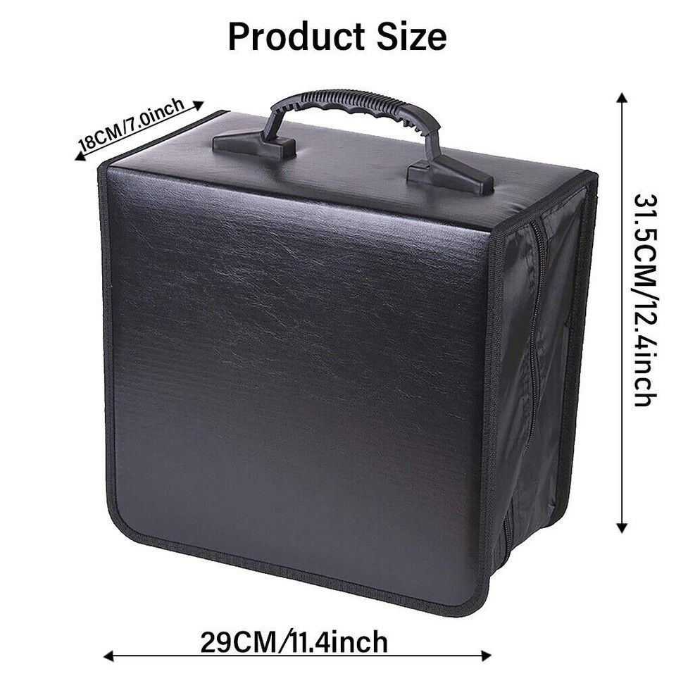 520 Disc CD DVD Storage Bag Portable PU Leather Wallet Holder Organizer ...