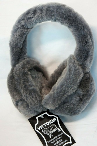 4 COLORS REAL SHEEPSKIN SHEARLING Fur Ear Muffs Warmers Earmuffs ...