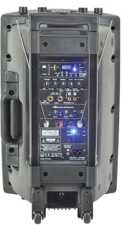 QTX QR12PA 12" Portable PA Speaker System With USB SD MP3 + Wireless ...