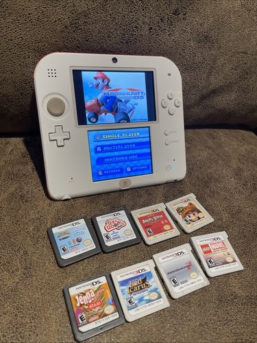 Nintendo 2DS FTR-001 Red White, Stylus, SD Card No Charger, 9 Games ...