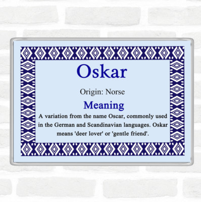 Oskar Name Meaning Jumbo Fridge Magnet Blue | eBay UK