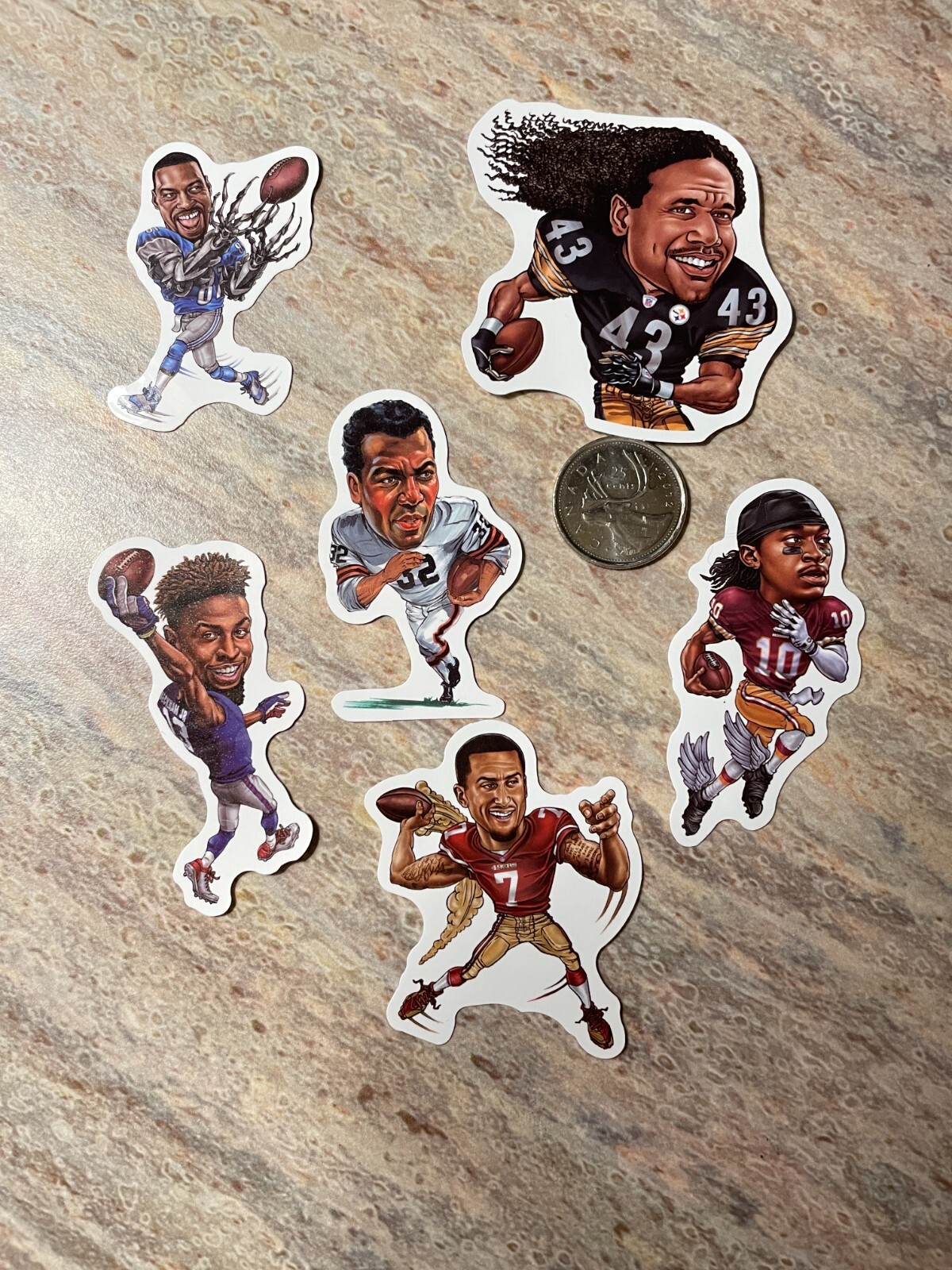 NFL Sticker/Decal Lot of 6 - Beckman Jr. - Kaepernick and more FOOTBALL ...