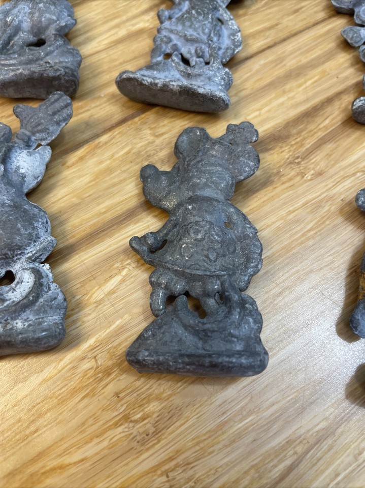 Vintage Lot of 9 Disney Mickey Minnie Mouse Goofy Metal Lead Figures ...