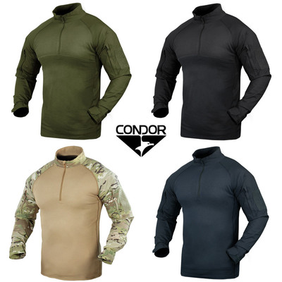 Condor 101065 Tactical Military Combat Shirt YKK Zips Olive Black Tan ...