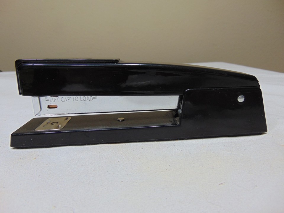 Vintage Swingline 747 Desk Top Stapler Mid Century Black Metal 94-02 ...