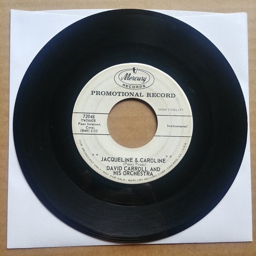 DAVID CARROLL Jacqueline & Caroline DJ PROMO 45 7" POP 1961 Record ...