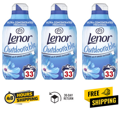 3 x Lenor Outdoorable Fabric Conditioner 33W Spring Awakening BULK ...