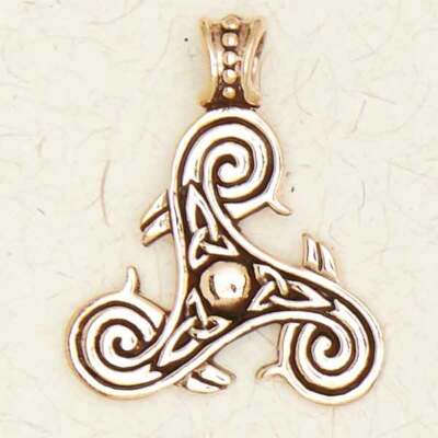 Talisman of the Sacred Three-Bronze/Celtic/Gold/Irish/Medieval/Pagan ...