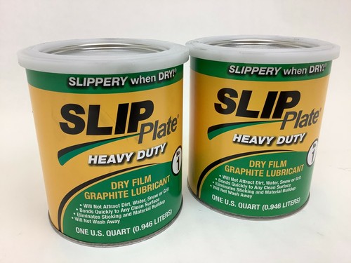 2 Pack of 1qt Cans of SLIP Plate - Dry Film Graphite Lubricant Reduce ...
