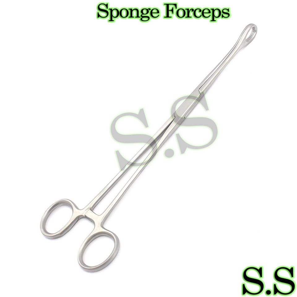 Forester SPONGE FORCEPS Body Piercing Pliers Tool 9.5" Serrated ...