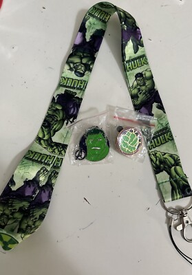 Disney MARVEL Incredible Hulk only Pins lot of 2 w/Lanyard! | eBay