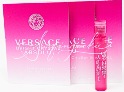 Versace Bright Crystal Absolu Vial Spray Sample Eau De Parfum Mini 3p ...