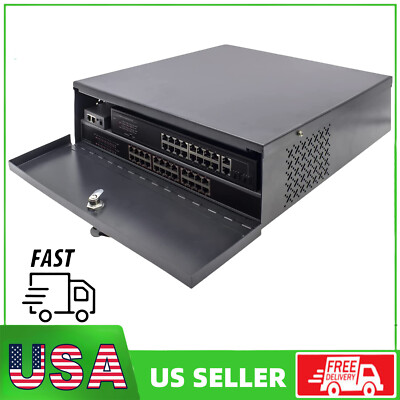 DVR Security Lockbox NVR Heavy Duty 16 Gauge with Fan for CCTV Network ...