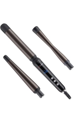 CHI Lava Tapered Wand Interchangeable Volcanic Ceramic Hairstyling Wand ...